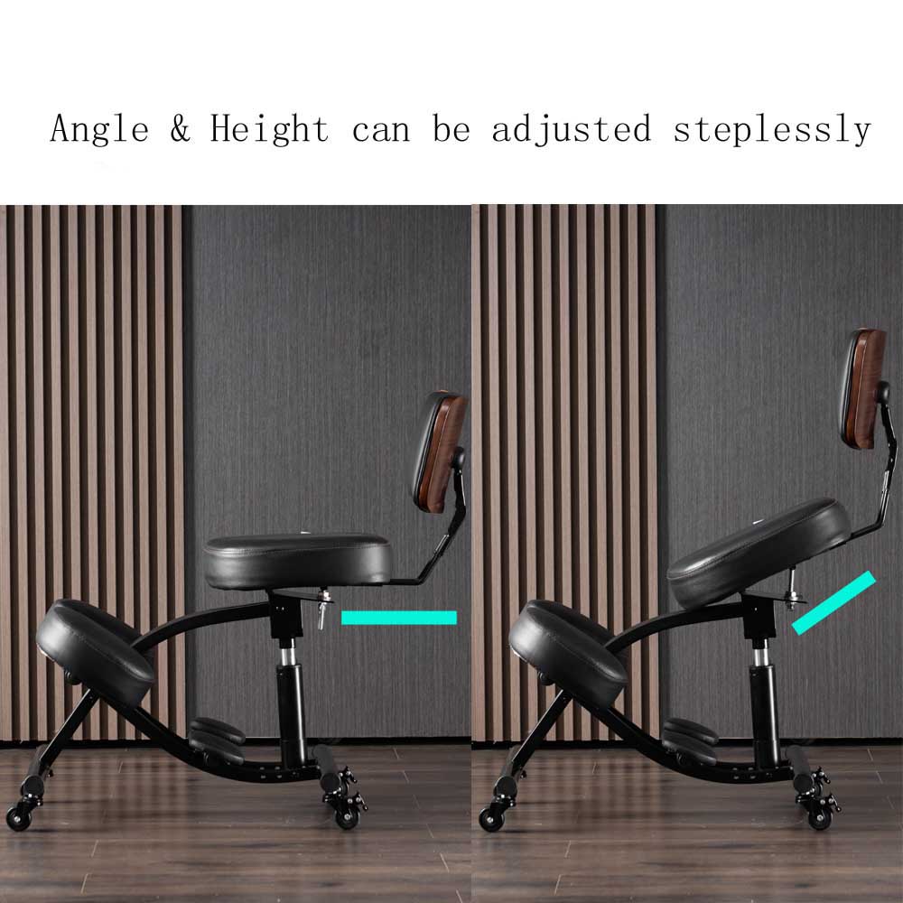 Balance Chair with Backrest,Kneeling Chair with Casters, Improve Sitti ...